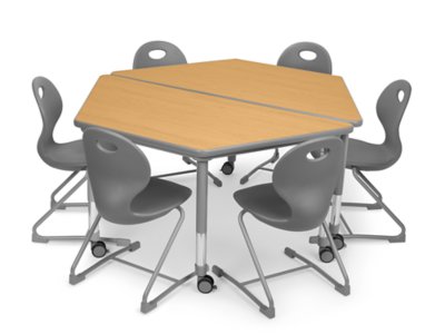 Flex-Space Ergo Chair & Trapezoid Table Zone at Lakeshore Learning