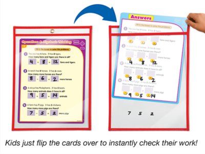 Solve, Flip & Check! Math Practice Cards - Gr. 1 at Lakeshore Learning