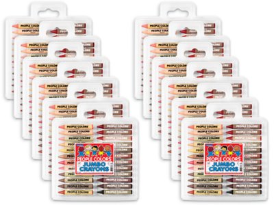 Jumbo People Colors® Crayons - Set of 12 Packs at Lakeshore Learning