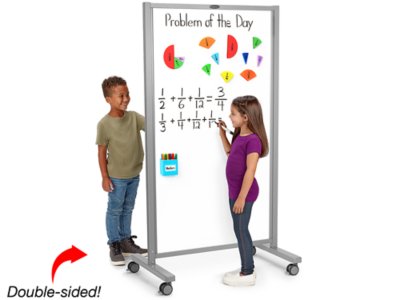 Flex-Space Mobile Magnetic Double-Sided Whiteboard at Lakeshore Learning