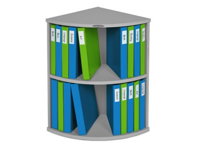 Flex-Space 2-Shelf Binder Storage Center - Modern Gray at Lakeshore ...