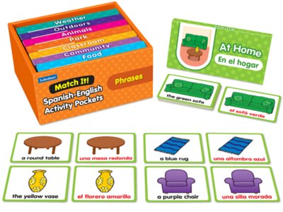 Match It! Spanish-English Phrases Activity Pockets at Lakeshore Learning