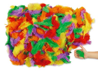 Colored Feathers - 3-Ounce Bag at Lakeshore Learning