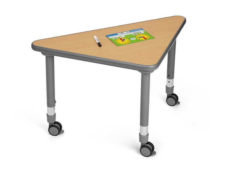Flex-Space Mobile Triangular Student Desk - Modern Maple at Lakeshore ...