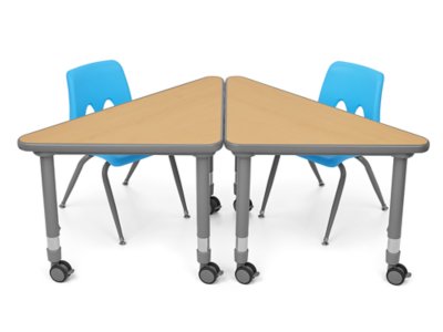 Flex-Space Mobile Triangular Student Desk - Modern Maple at Lakeshore ...
