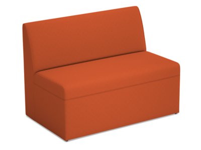 Modern Edge Modular Couch for Two - Autumn Orange at Lakeshore Learning
