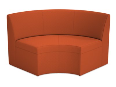 Modern Edge Modular Curved Couch - Slate Gray at Lakeshore Learning