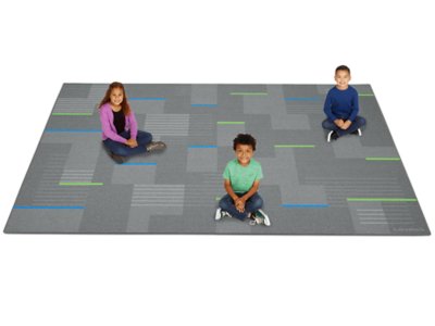 Flex-Space Designer Accents Classroom Carpet - 9' x 12' - Gray at ...