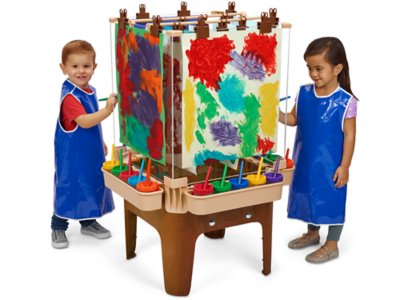 Toddler Painting Center for 4 - Natural Colors at Lakeshore Learning