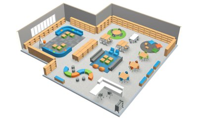 Elementary Library & Media Center Layout | Lakeshore® Furniture