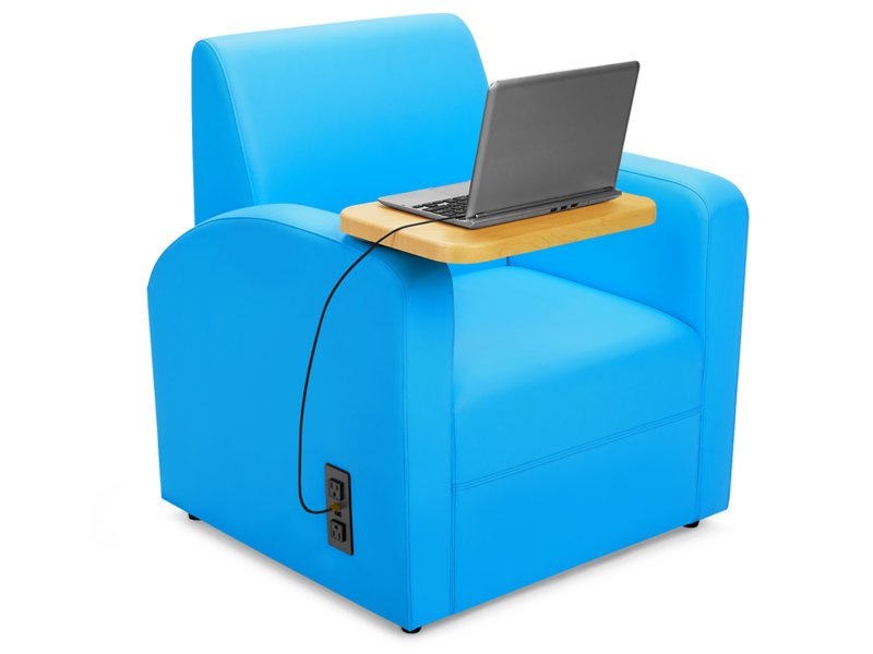 Flex-Space Comfy Chair with Desk & Power at Lakeshore Learning