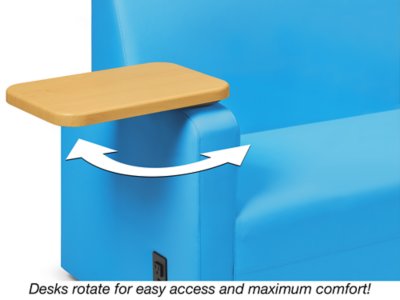 Flex-Space Comfy Couch with Desks & Power at Lakeshore Learning