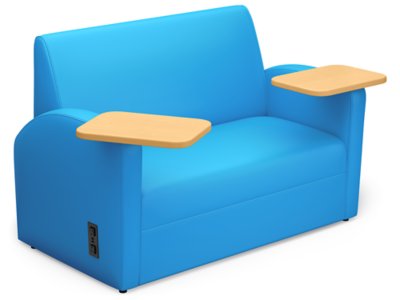 Flex-Space Comfy Chair with Desk & Power Zone | Lakeshore® Furniture