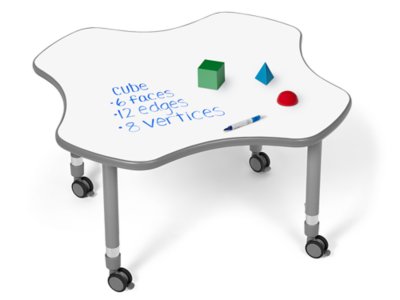 Flex-Space Write & Wipe Mobile Clover Table at Lakeshore Learning