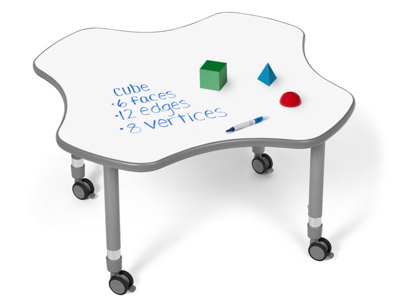Flex-Space Write & Wipe Mobile Clover Table at Lakeshore Learning