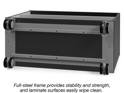 Modern Edge Mobile 2-Shelf All-Purpose Storage Unit