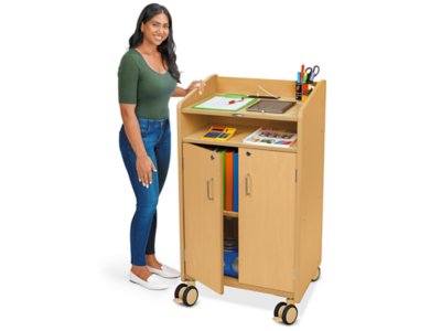Flex-Space Jr.® Mobile Locking Teacher Station with Power at Lakeshore ...