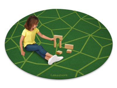 Just Like Home® Natural Mosaic Round Carpet at Lakeshore Learning