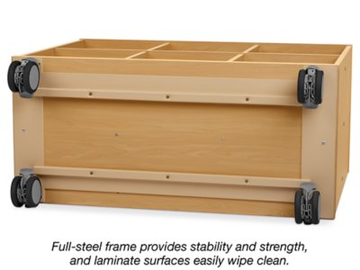 Flex-Space Mobile 6-Cubby Storage Unit - Maple at Lakeshore Learning