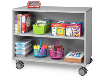 Flex-Space Mobile 6-Cubby Storage Unit - Gray at Lakeshore Learning