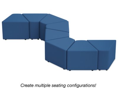 Modern Edge Mobile Wedge Lounge Seat - Autumn Orange at Lakeshore Learning