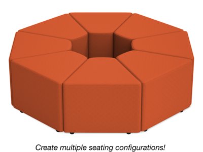 Modern Edge Mobile Wedge Lounge Seat - Autumn Orange at Lakeshore Learning