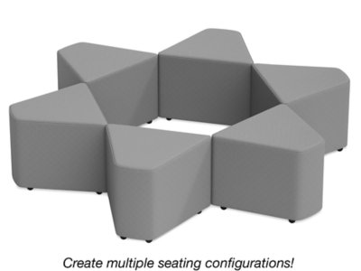 Modern Edge Mobile Wedge Lounge Seat - Autumn Orange at Lakeshore Learning