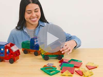 Magnetic Wonder Tiles® - Vehicle Builder at Lakeshore Learning