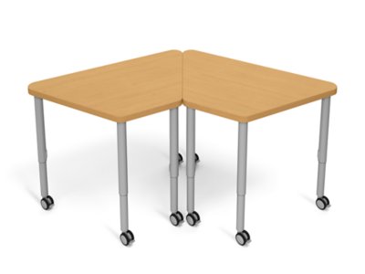 Modern Edge Mobile Trapezoid Student Desk with Book Box at Lakeshore ...