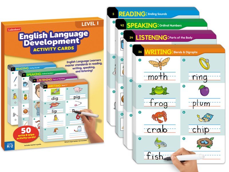English Language Development Activity Cards - Level 1 at Lakeshore Learning
