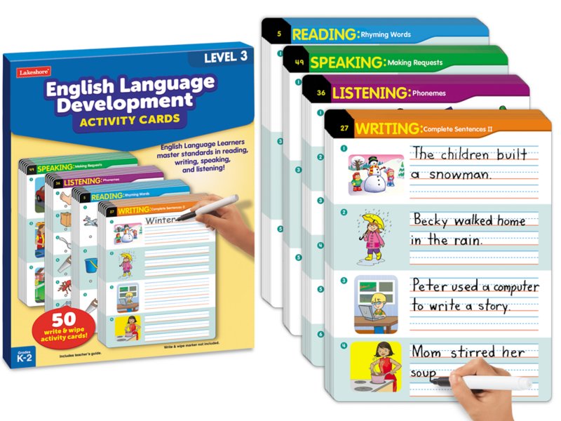 English Language Development Activity Cards - Level 3 at Lakeshore Learning