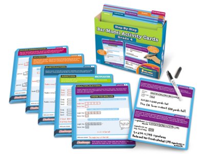 Step-By-Step Bar Model Activity Cards - Gr. 4 at Lakeshore Learning