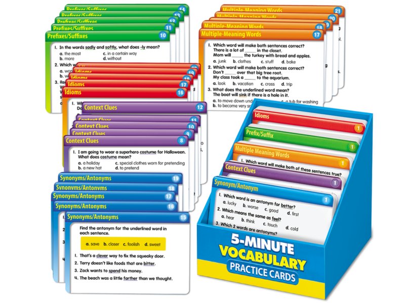 5-Minute Vocabulary Practice Cards - Gr. 3-5 at Lakeshore Learning