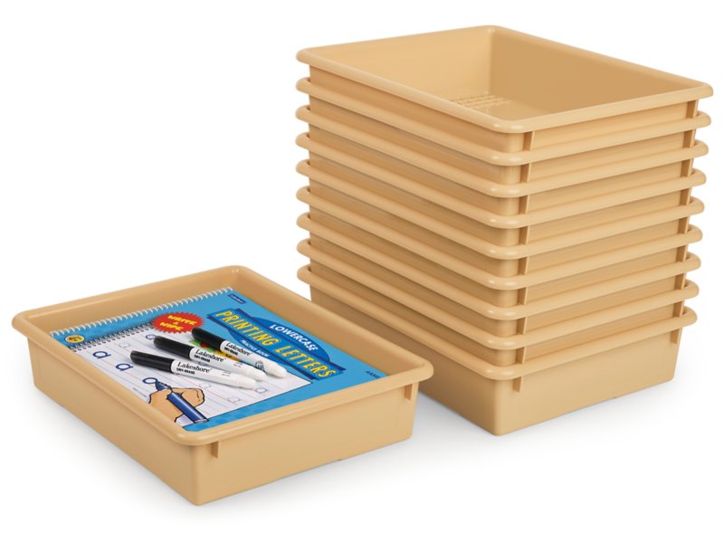 Natural Color Storage Trays - Set of 10 at Lakeshore Learning