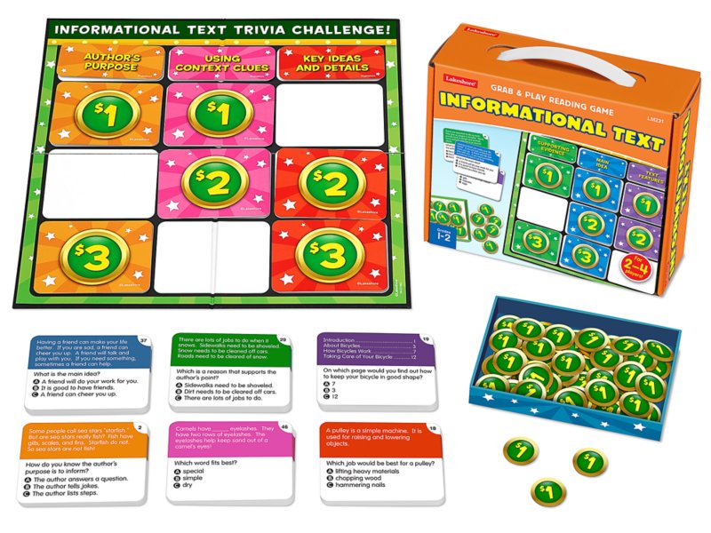 Informational Text Grab & Play Game - Gr. 1-2 at Lakeshore Learning