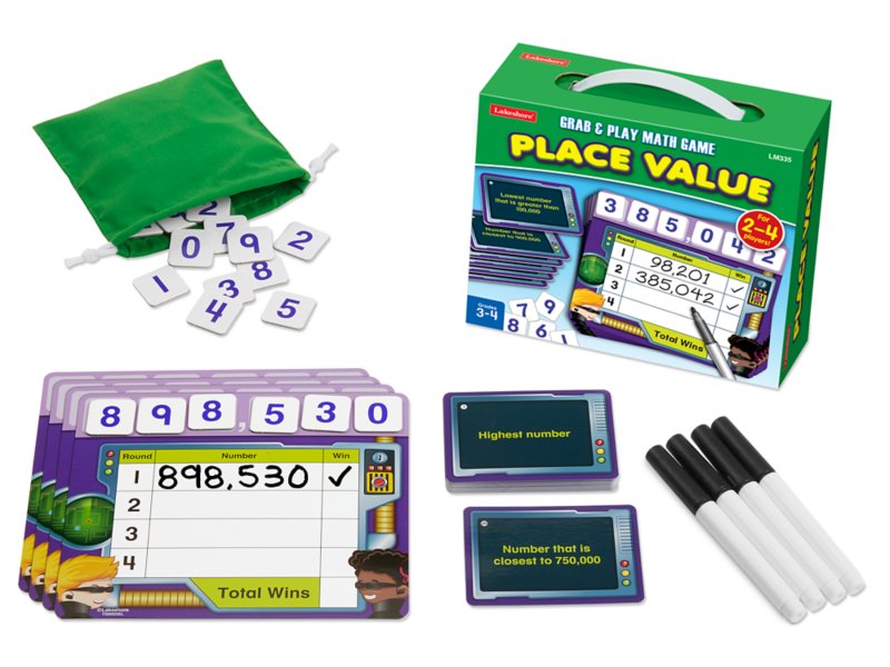 Place Value Grab & Play Game - Gr. 3-4 at Lakeshore Learning