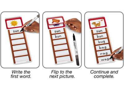 Write & Wipe Word Ladders - CVC Words at Lakeshore Learning