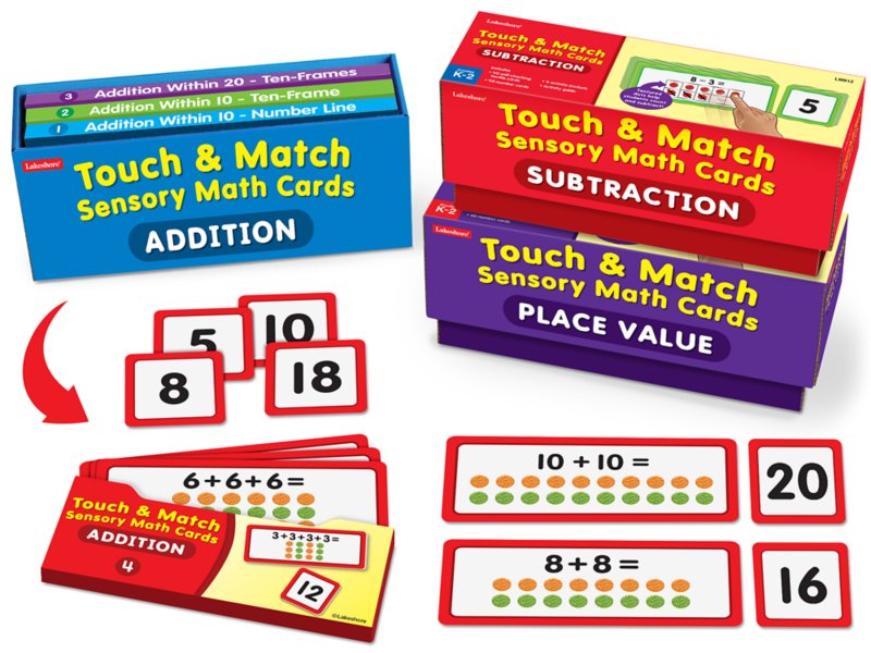 Touch & Match Sensory Math Cards - Complete Set at Lakeshore Learning