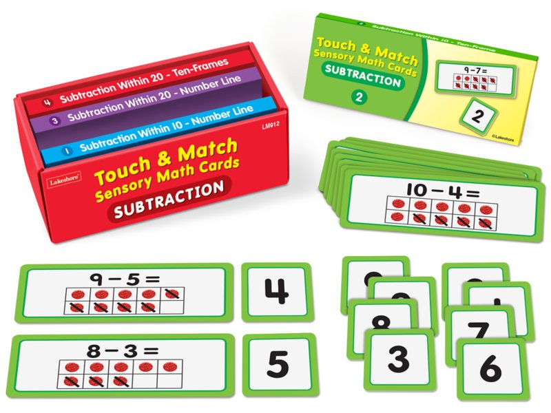 Touch & Match Sensory Subtraction Cards at Lakeshore Learning