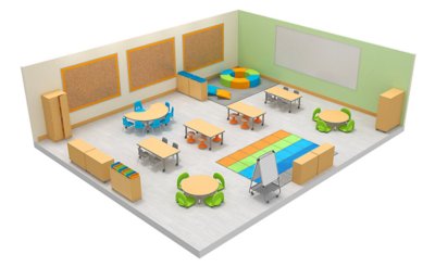 Lower Elementary Classroom Layout | Lakeshore® Furniture