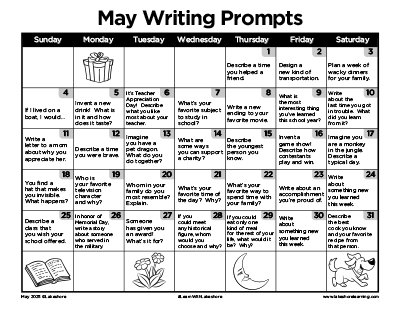 May Writing Prompts | Journal Prompts | Lakeshore®