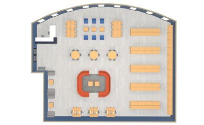 Middle & High School Library & Media Center Layout | Lakeshore® Furniture