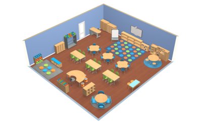 Play-Based Kindergarten Classroom Layout | Lakeshore® Furniture