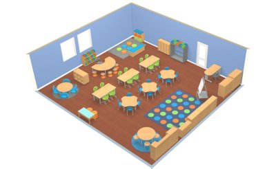 Play-Based Kindergarten Classroom Layout | Lakeshore® Furniture