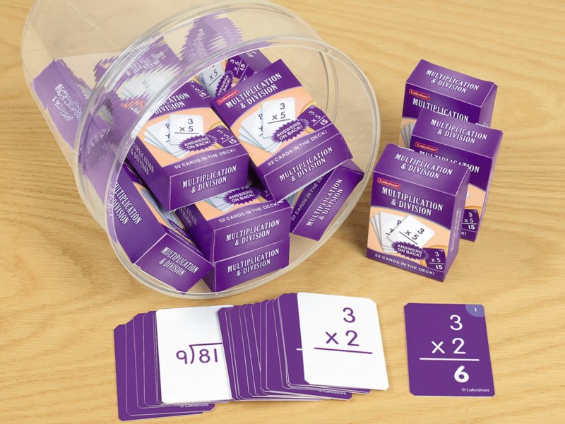 Multiplication & Division Practice Cards at Lakeshore Learning