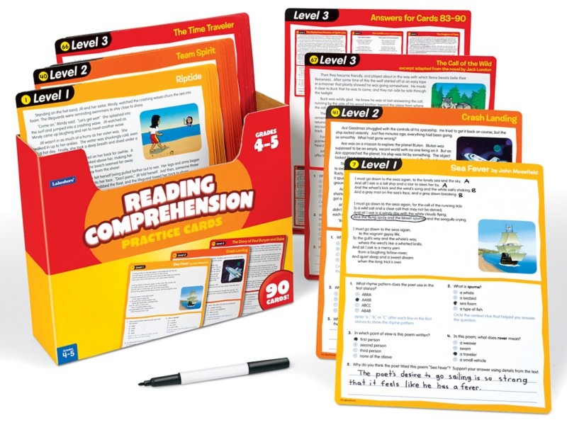 Reading Comprehension Practice Cards - Gr. 4-5 at Lakeshore Learning
