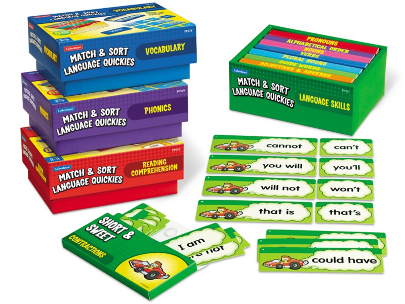 Match & Sort Language Quickies - Gr. 2-3 - Complete Set at Lakeshore ...
