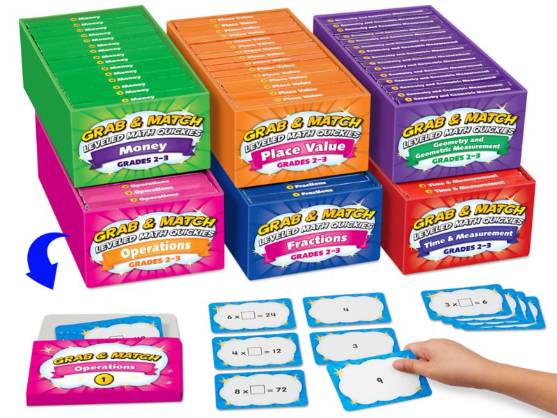Grab & Match Leveled Math Quickies - Gr. 2-3 - Complete Set at ...