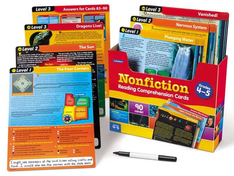 Nonfiction Reading Comprehension Practice Cards - Gr. 4-5 at Lakeshore ...