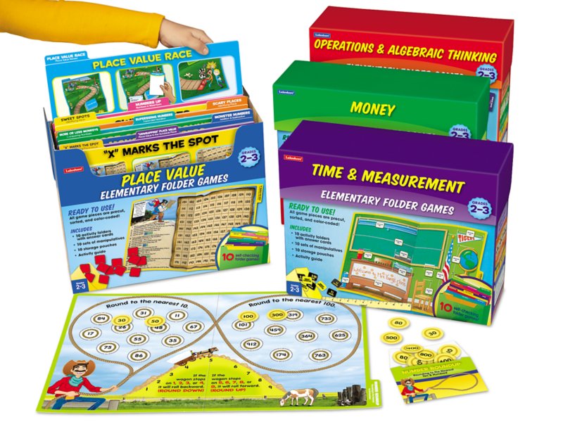 Math Folder Game Libraries - Gr. 2-3 - Complete Set at Lakeshore Learning